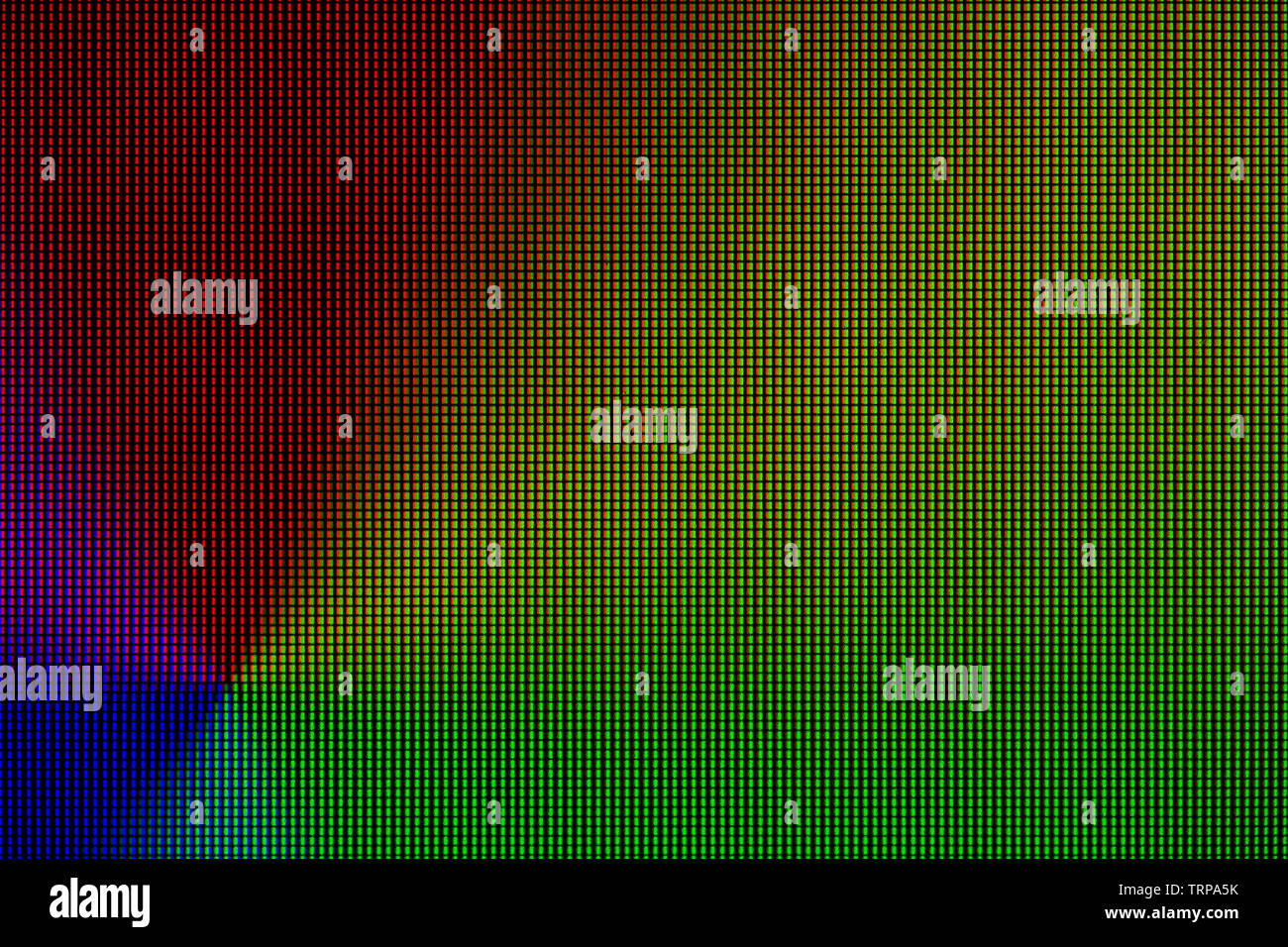 LED lights from LED computer monitor screen display panel for graphic ...