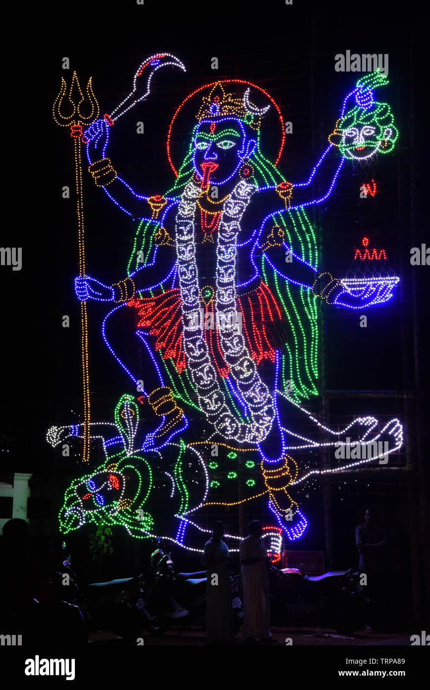 hindu godess kali killing the darika,symbol of evil,india Stock Photo ...