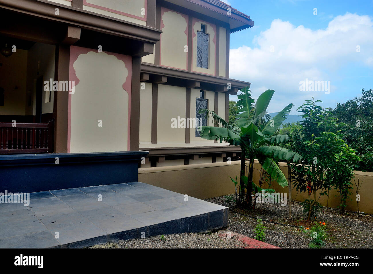 Outer view of an old wada (house), Girivan, Near Pune, Maharashtra ...