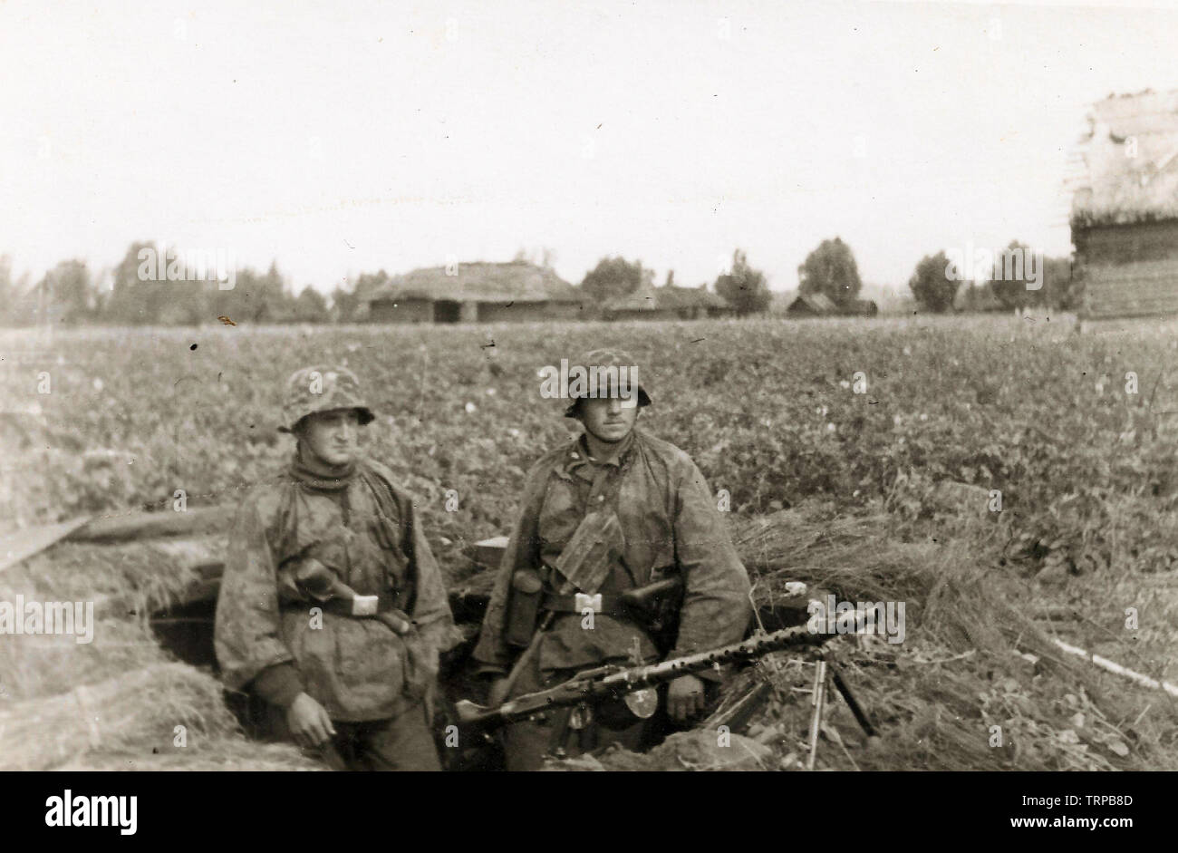 Waffen Ss Soldiers With Mg On The Russian Front High Resolution Stock ...