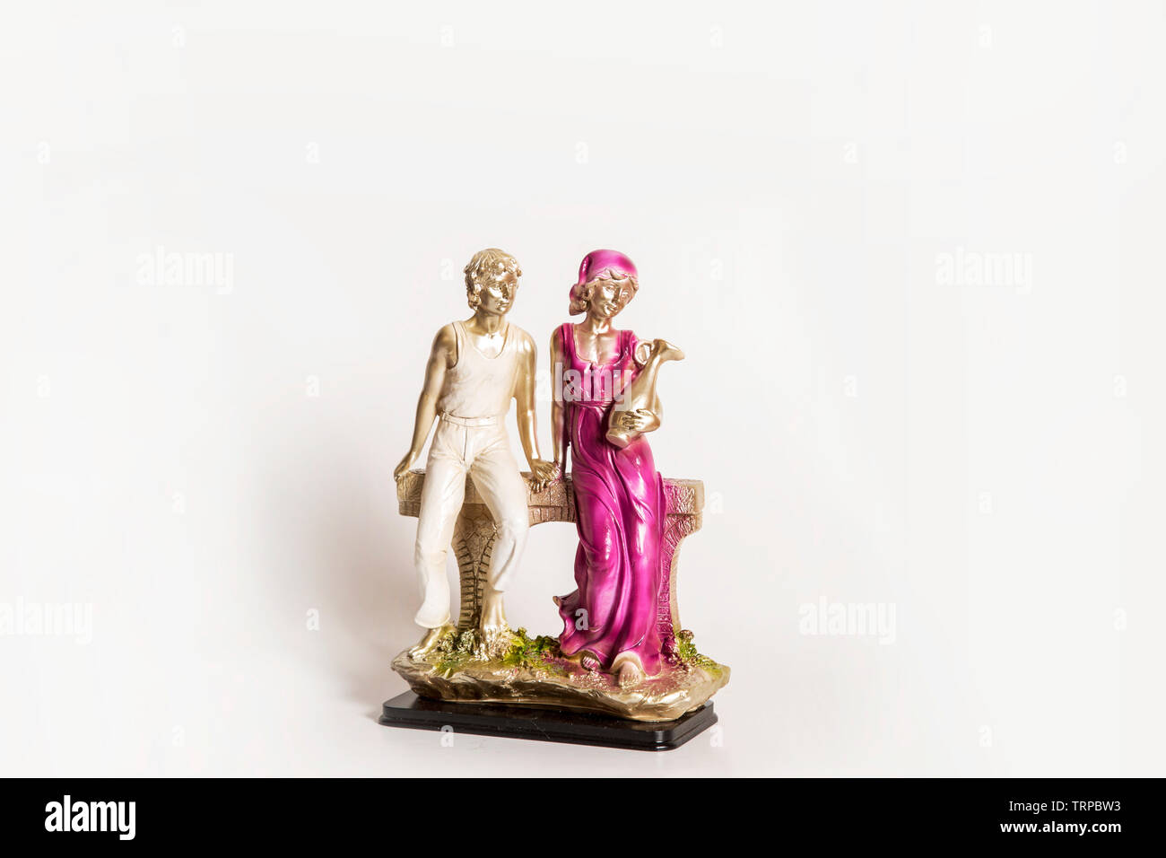 couple doll made by plaster of pairs & color Stock Photo - Alamy