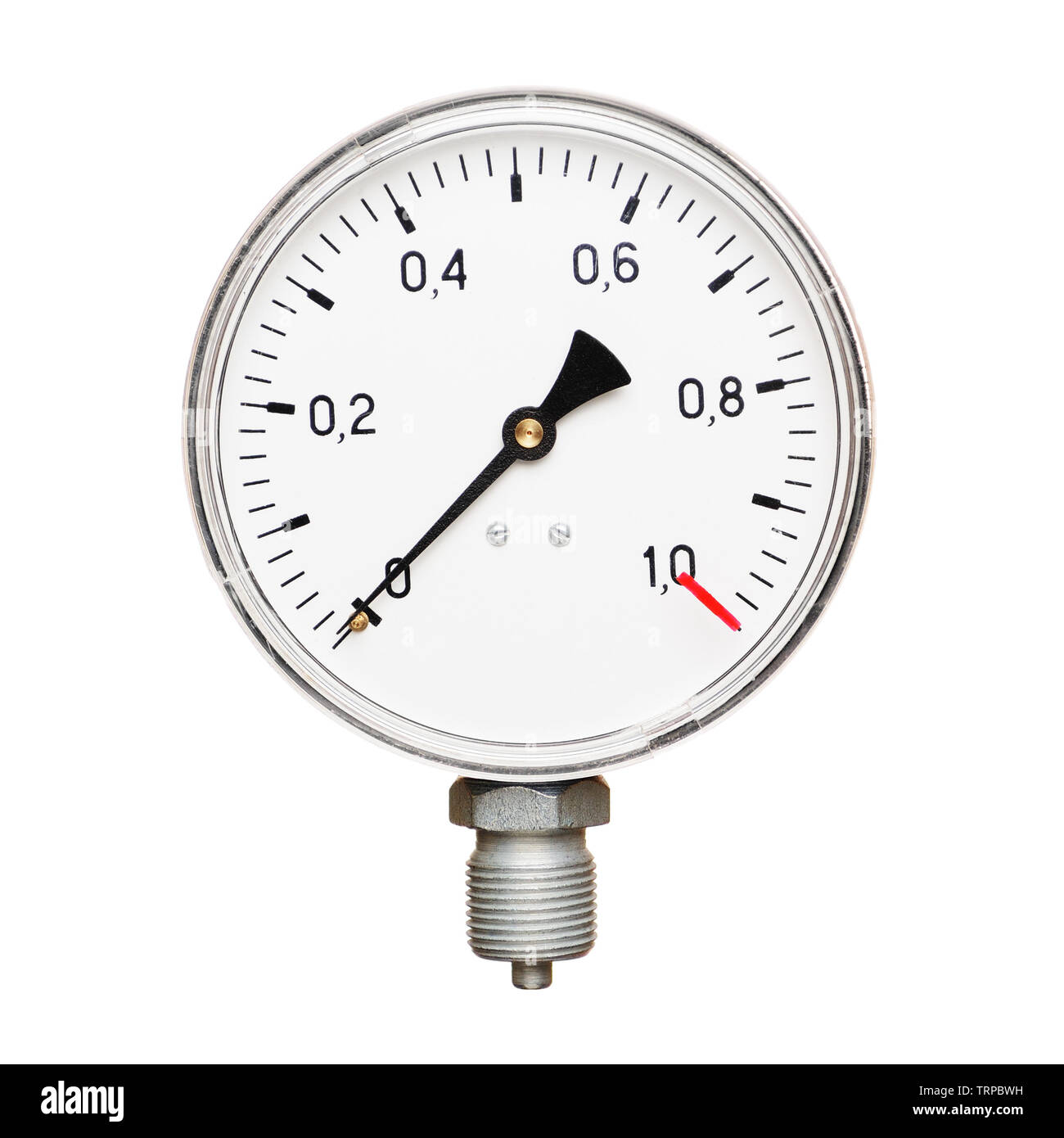 Circle manometer isolated on a white background Stock Photo - Alamy
