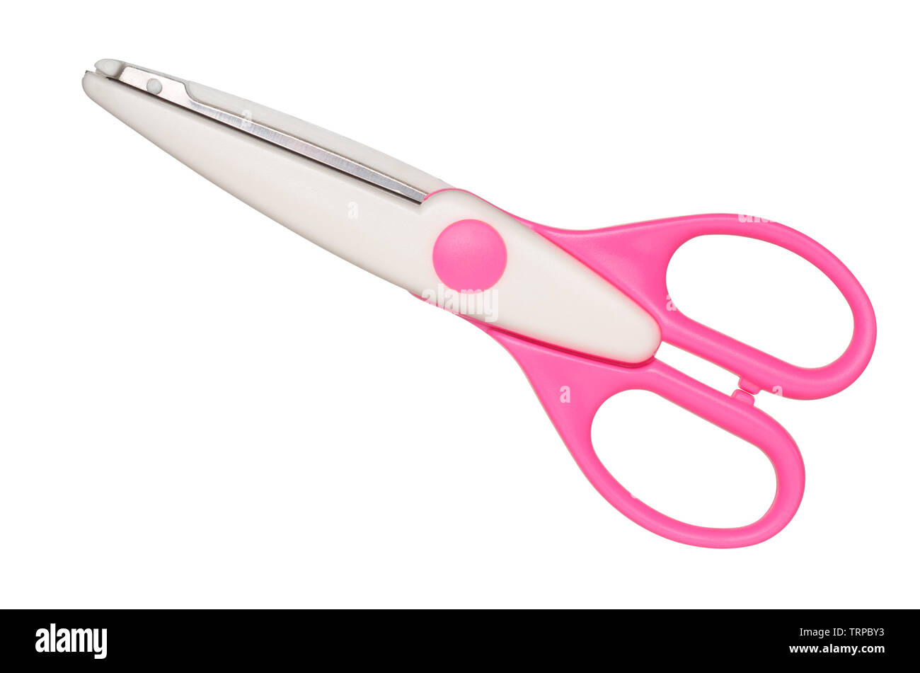 Kids pink scissors isolated on white background Stock Photo - Alamy