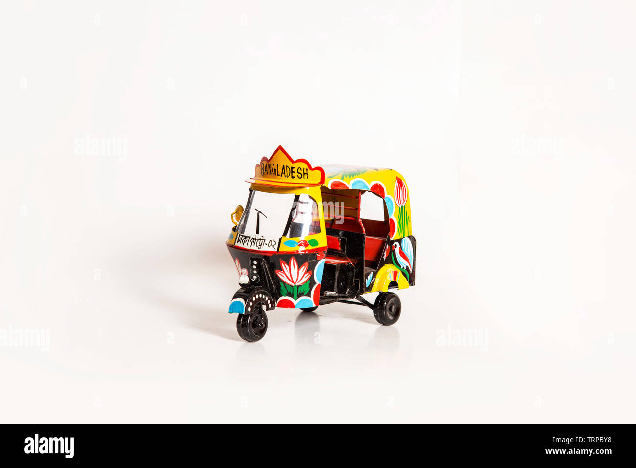 handmade auto rickshaw Bangladesh traditional rickshaw painting Stock ...