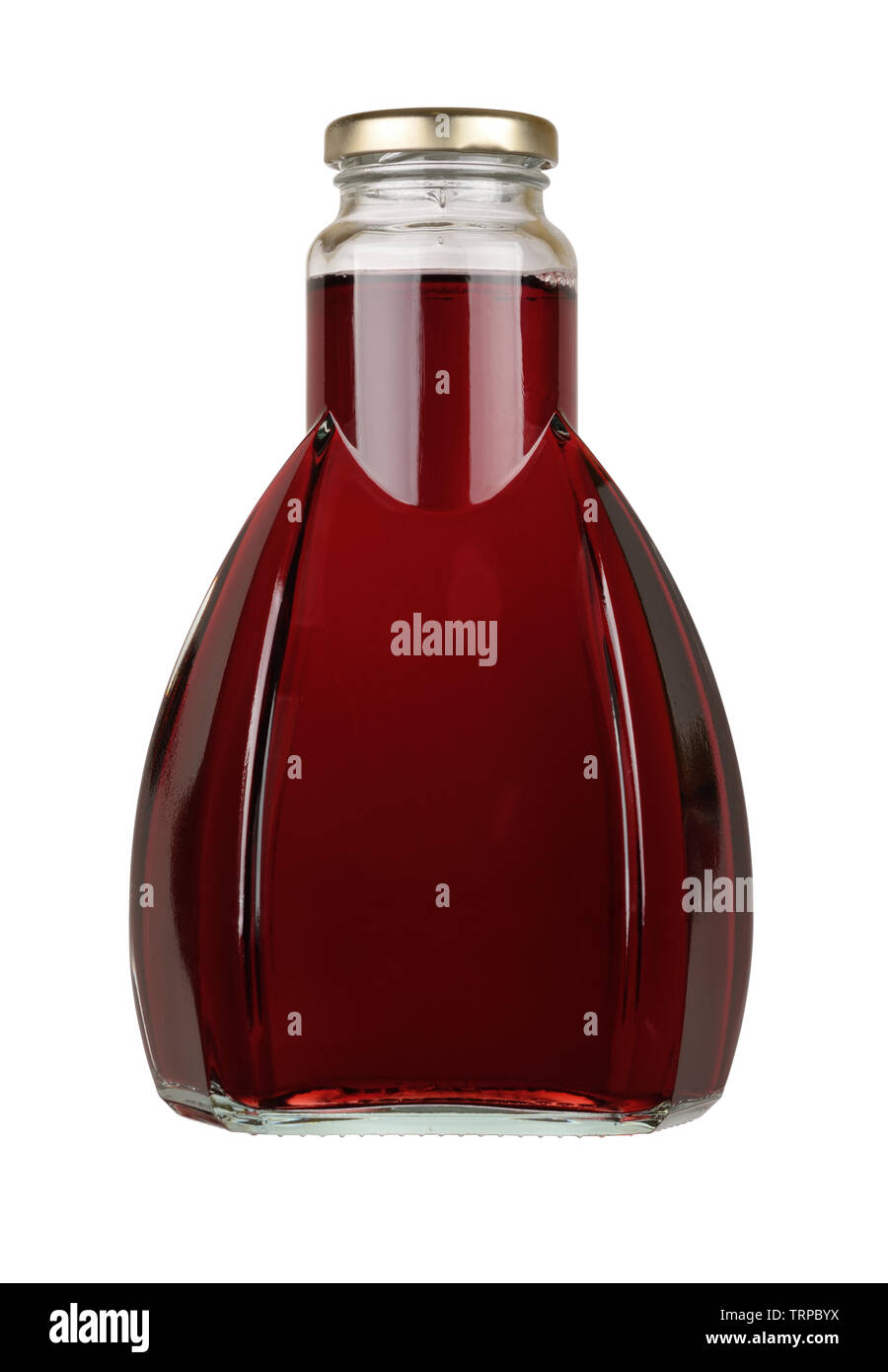 Bottle of red juice isolated on a white background. With clipping path ...