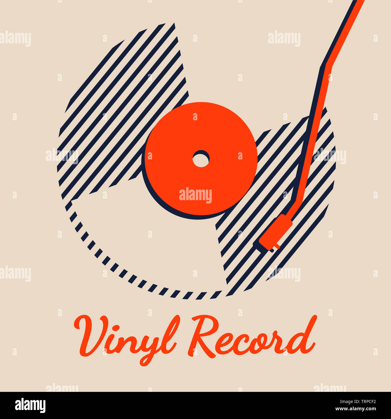 vinyl record music line vector background graphic Stock Photo - Alamy