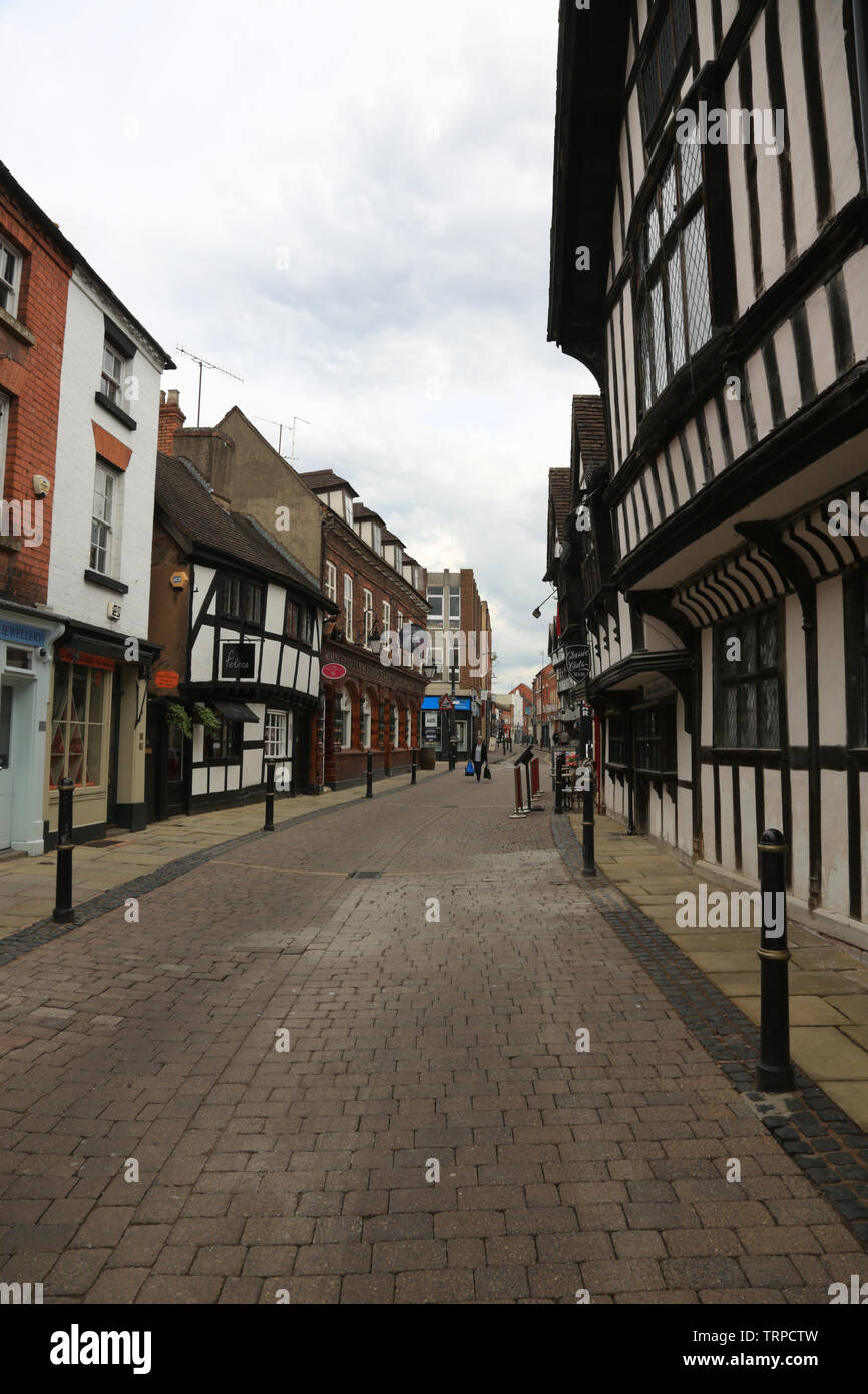 Friar street Worcester showing half-timbered buildings Stock Photo - Alamy