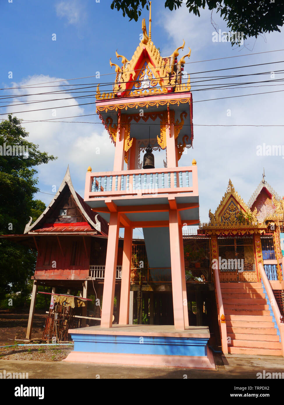 local traditional bell tower temple in Thailand Stock Photo - Alamy