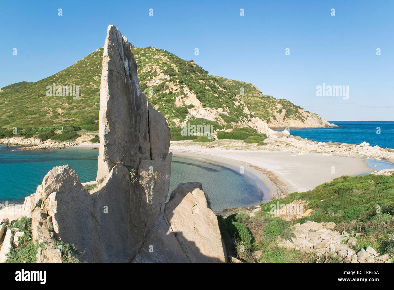 Punta Molentis. Villasimius. South East Sardinia. Italy Stock Photo - Alamy