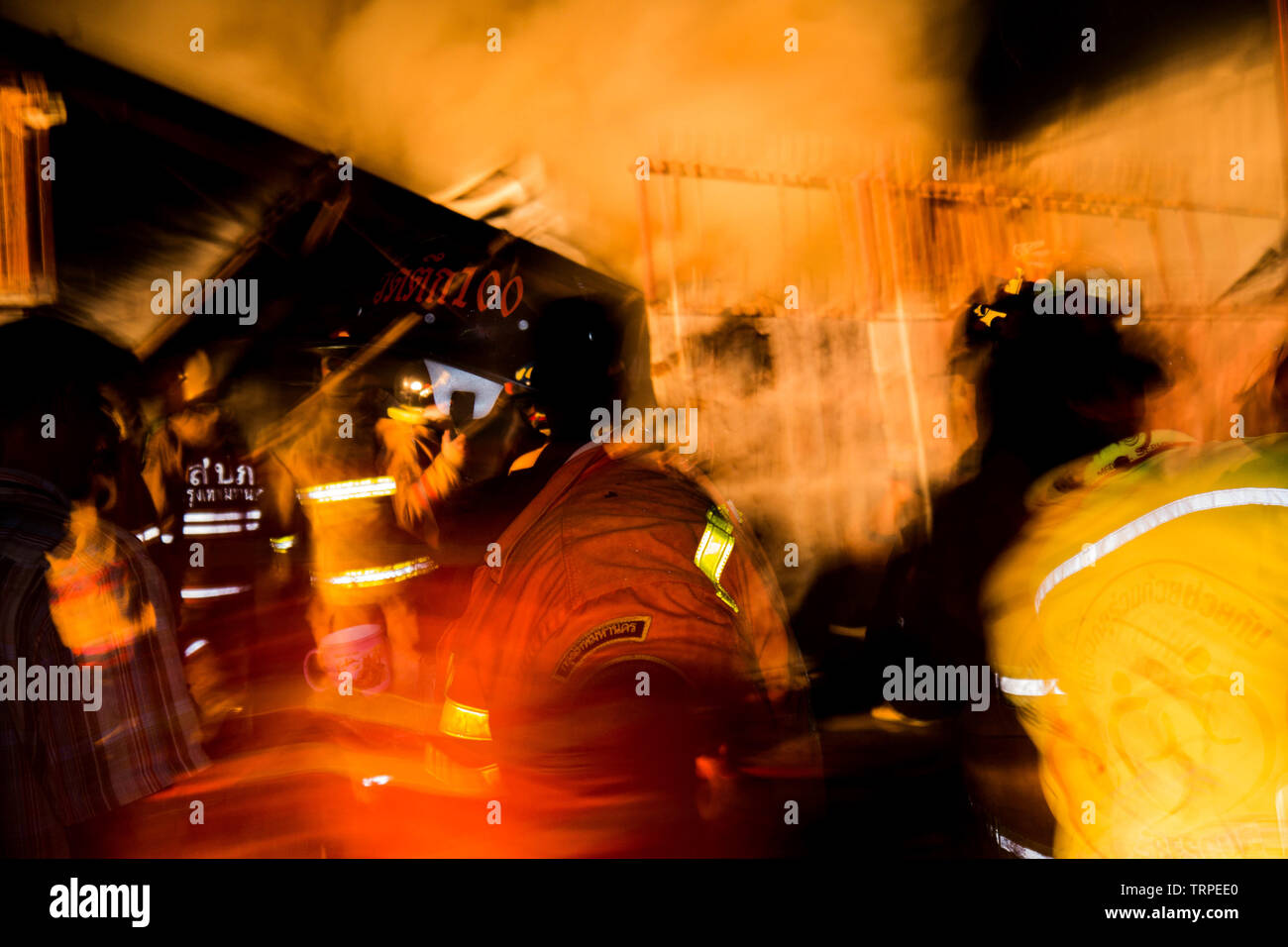 Urgency in a fire event Stock Photo - Alamy