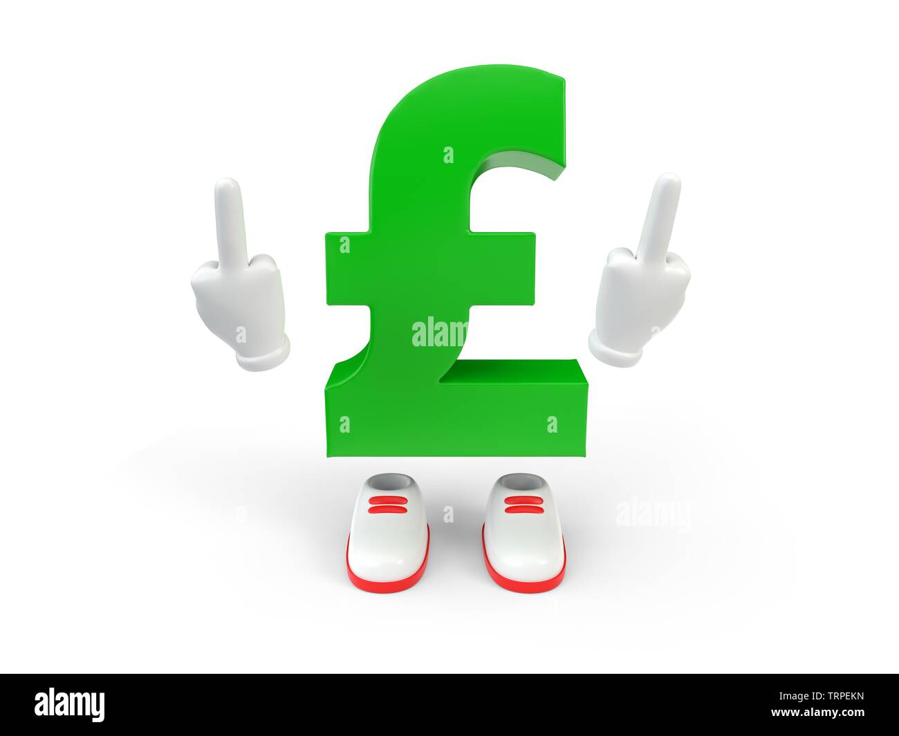 pound currency character showing middle finger on white background ...