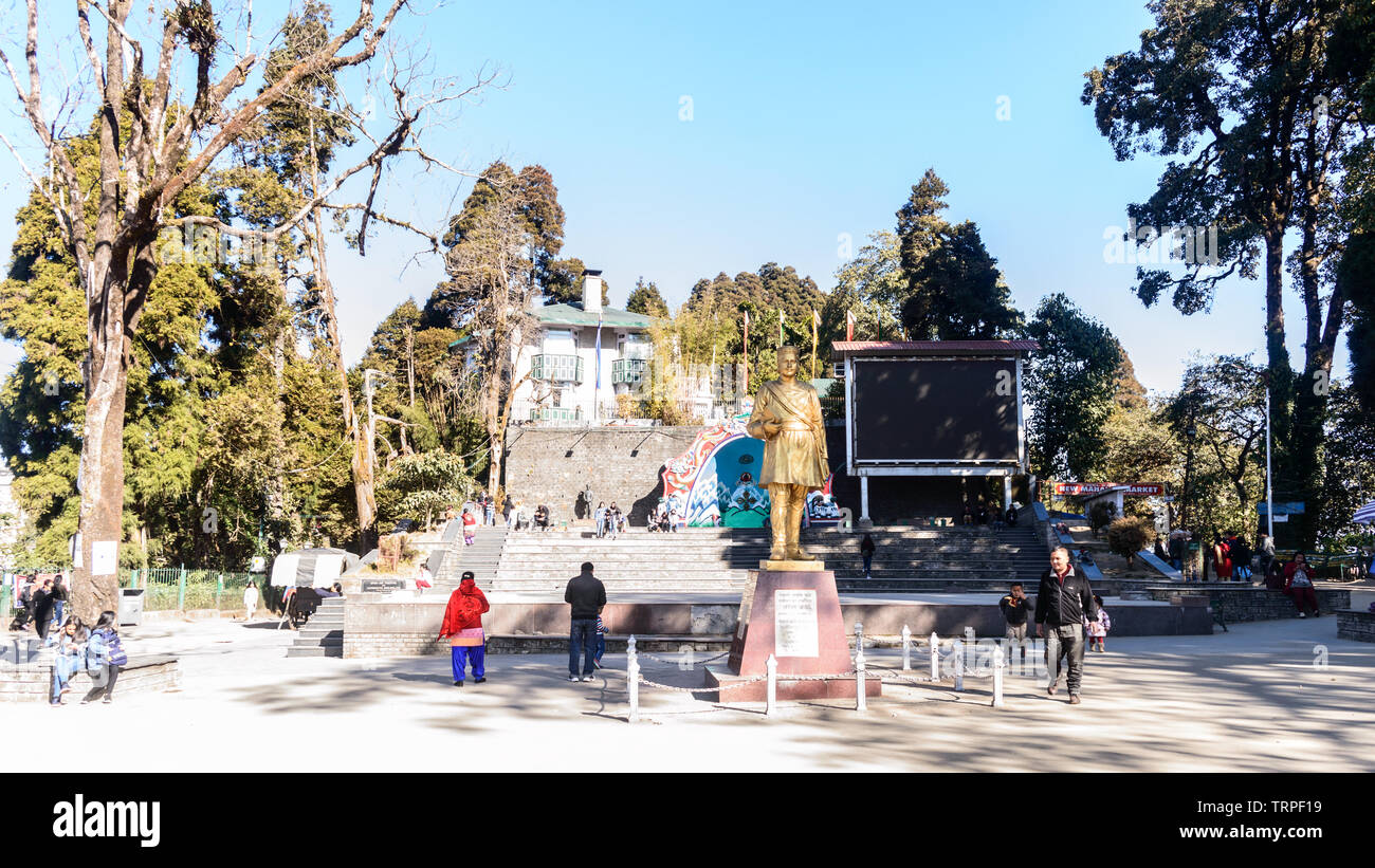 Chowrasta, Darjeeling, West Bengal, India - December 2018: The ...