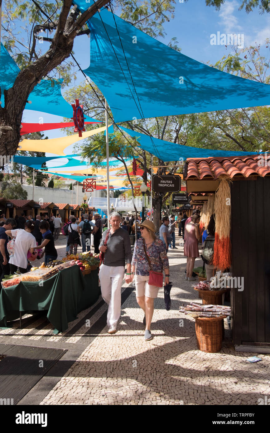 Carnival time along Avenida Arriaga, Funchal, Madeira 2019 Stock Photo ...