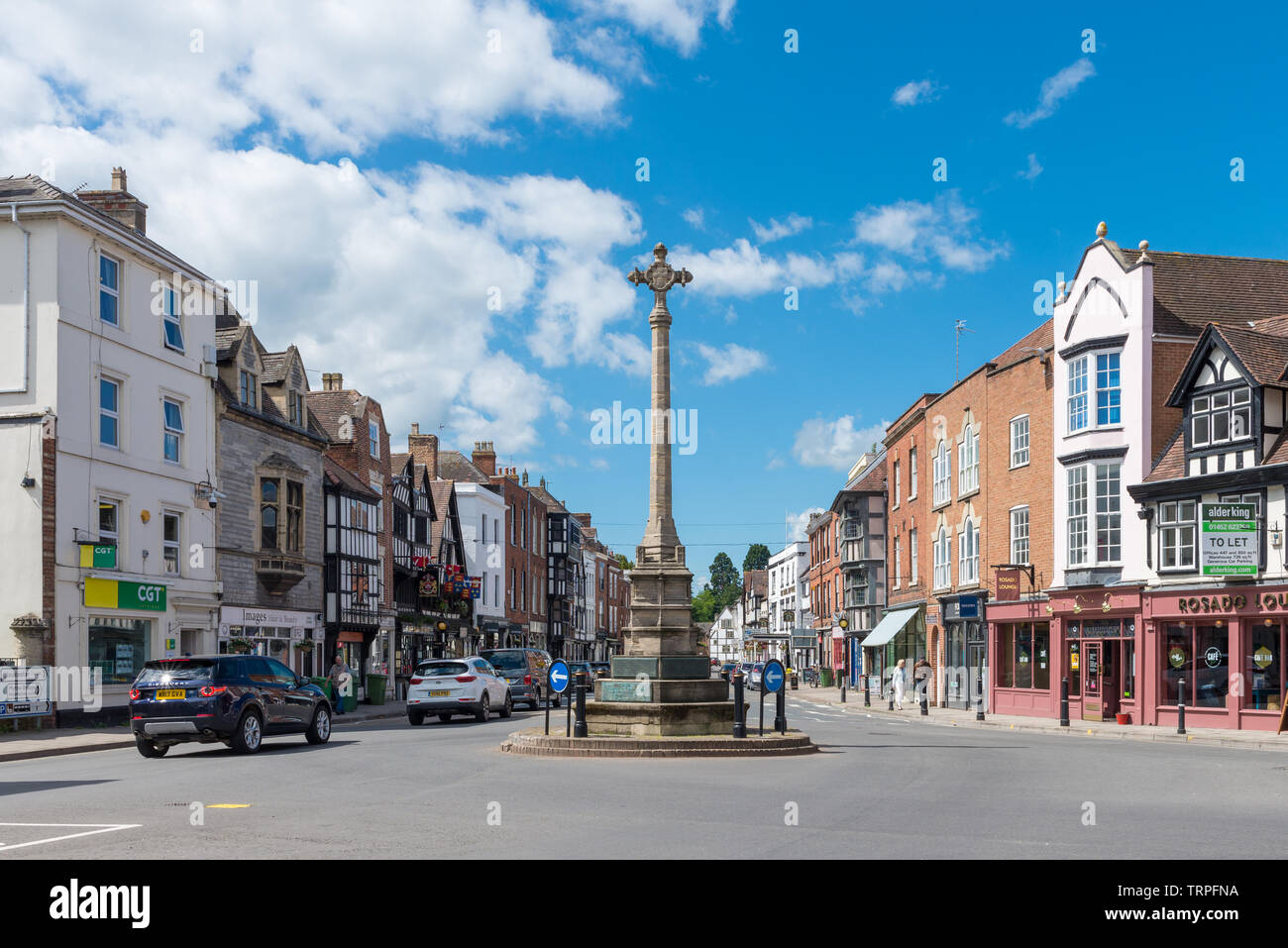 Junction of High Street, Church Street and Barton Street in Tewkesbury ...