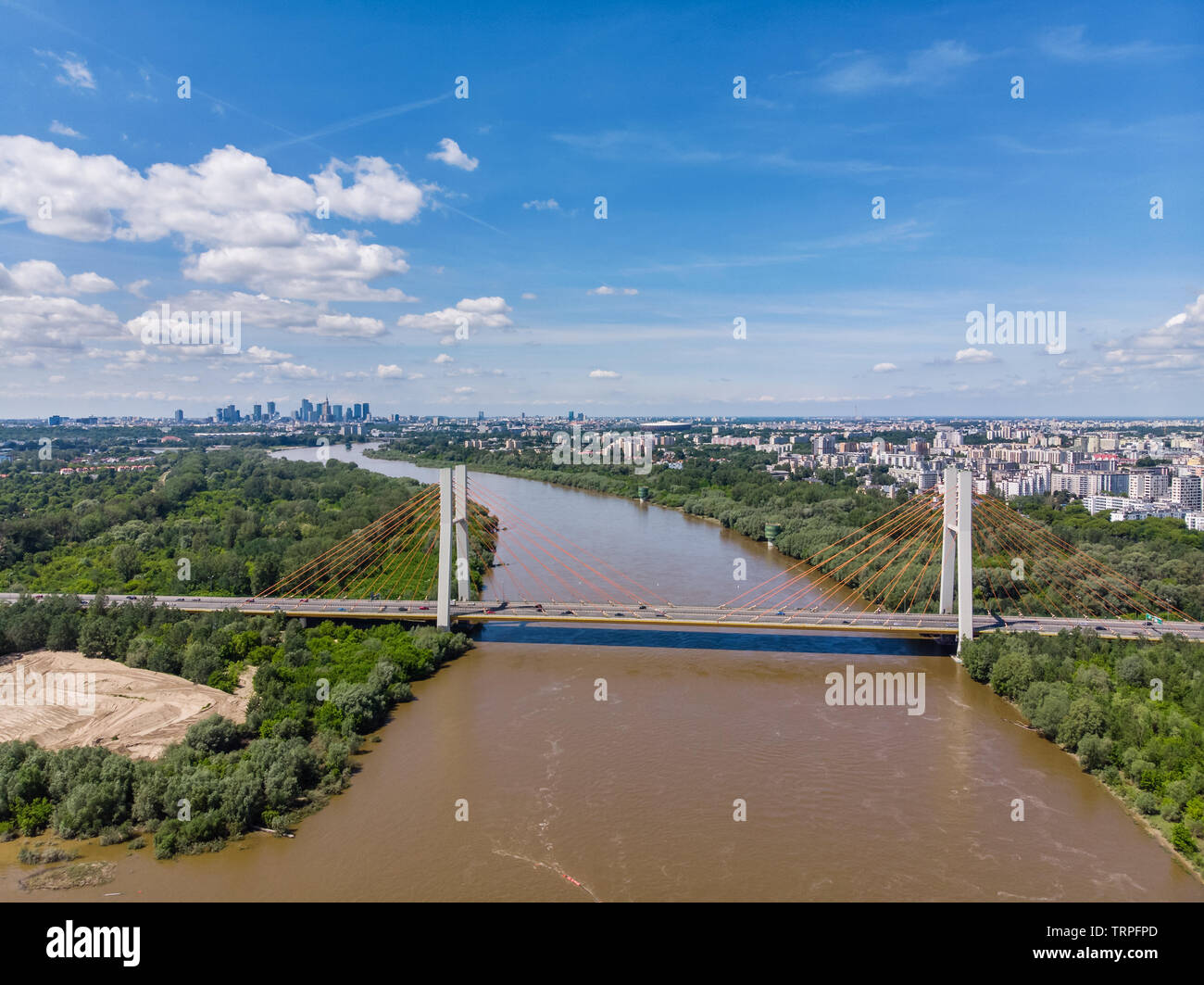 Aerial view of Warsaw, capital of Poland Stock Photo - Alamy
