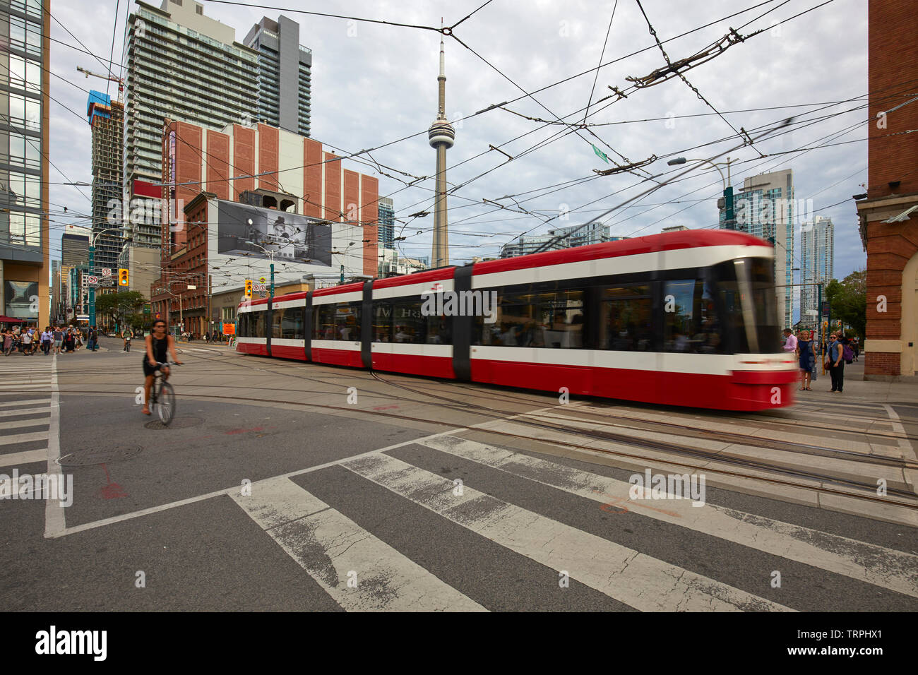 Traditional Toronto streetcar streetcar, Toronto, Canada Stock Photo ...