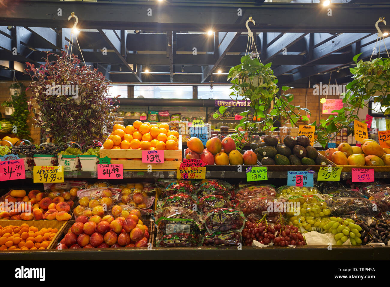 Fresh fruits at St. Lawrence Market, Toronto, Canada Stock Photo - Alamy