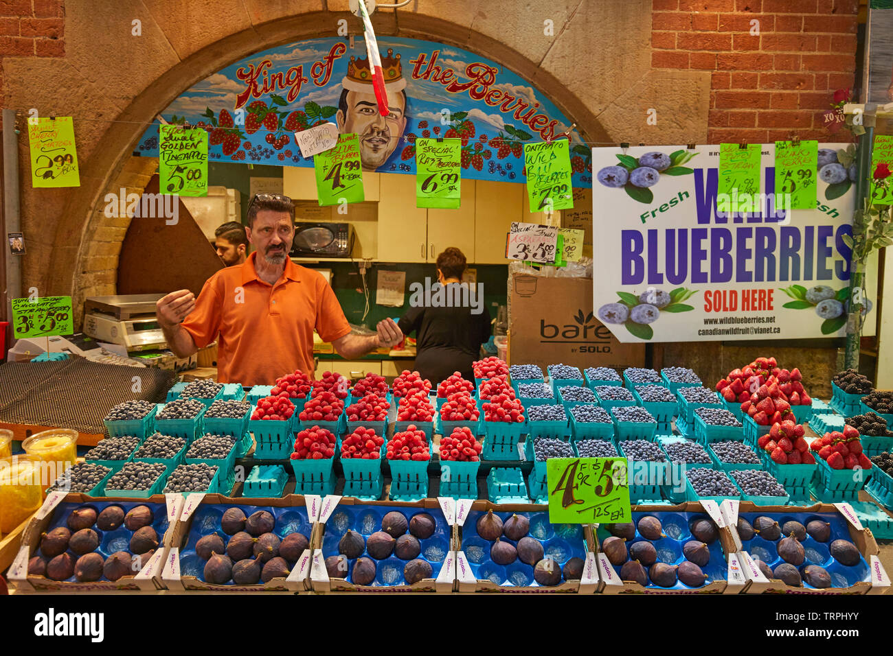 Berries stall at St. Lawrence Market, Toronto, Canada Stock Photo - Alamy