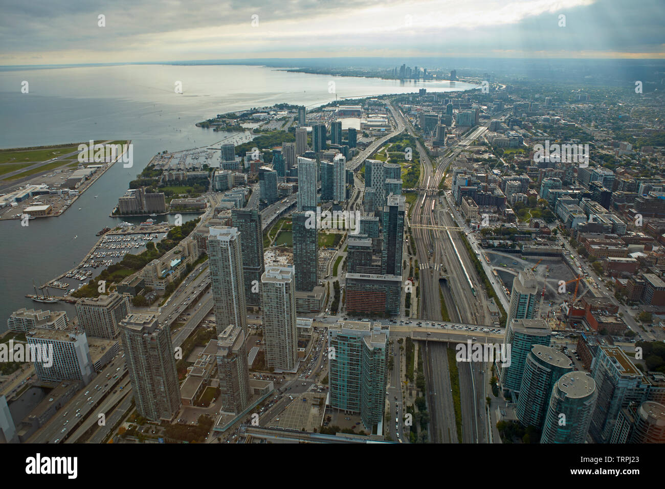 Cityscape of Toronto from CN Tower, Toronto, Canada Stock Photo - Alamy