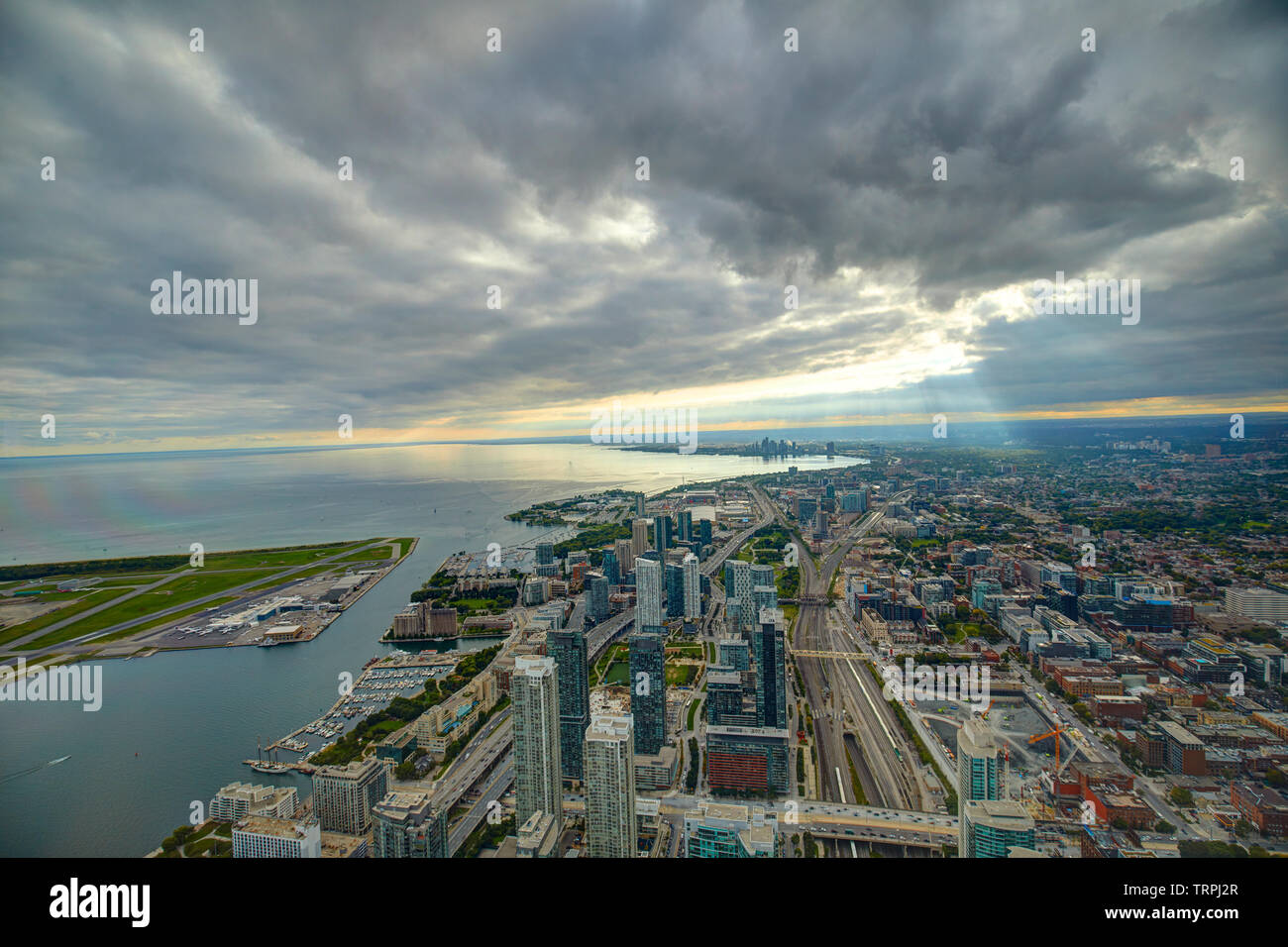 Cityscape of Toronto from CN Tower, Toronto, Canada Stock Photo - Alamy