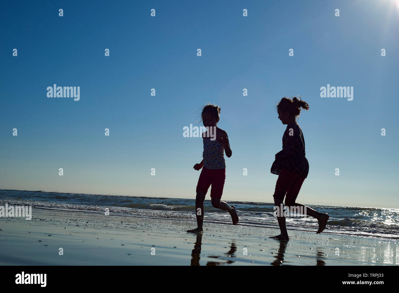 Sisters Beach Silhouette High Resolution Stock Photography and Images ...