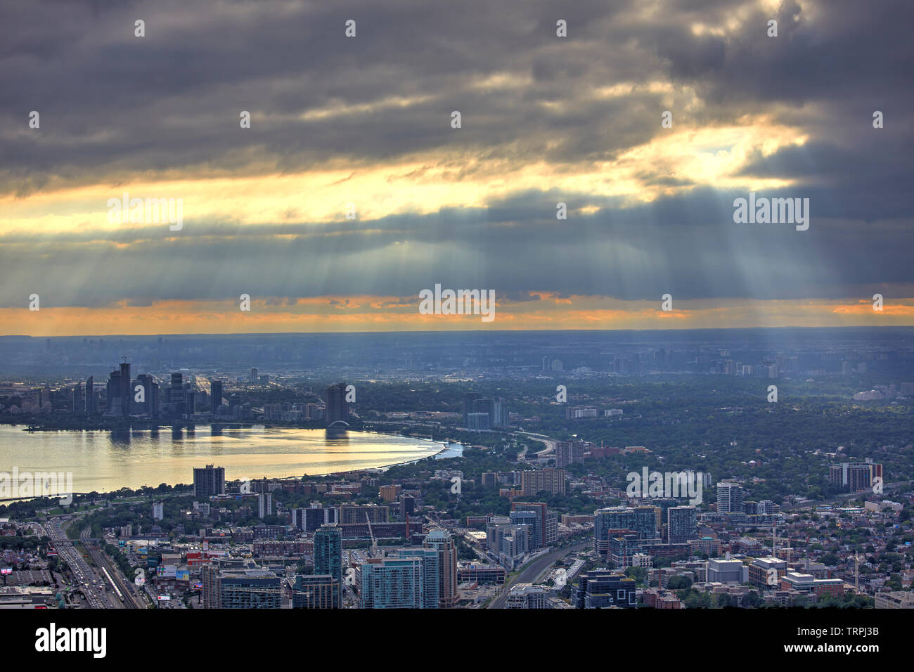 Cityscape Of Toronto From Cn Tower Toronto Canada Stock Photo Alamy