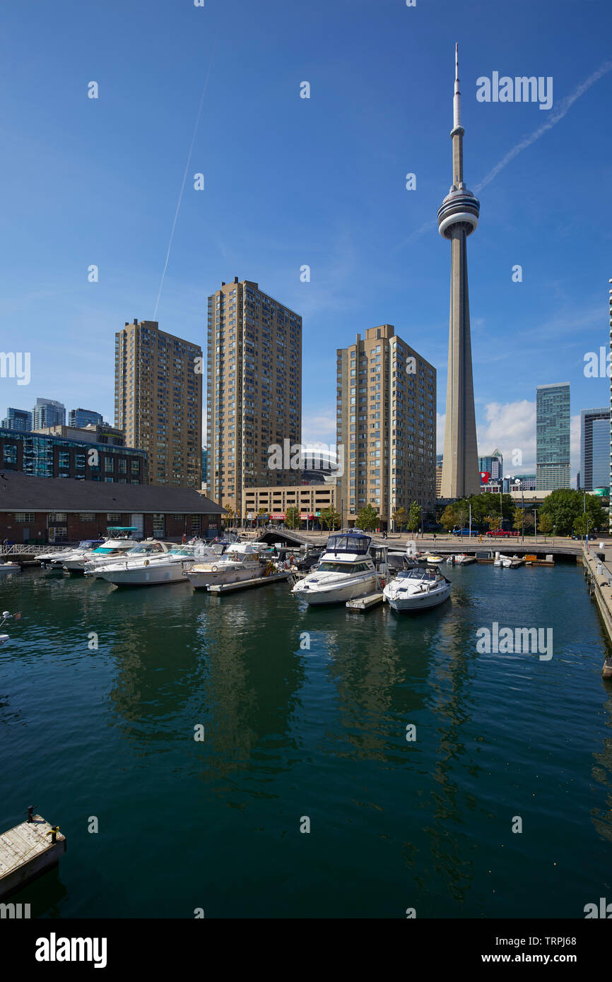 Cityscape of the city in the harbourfront area, Toronto, Canada Stock ...