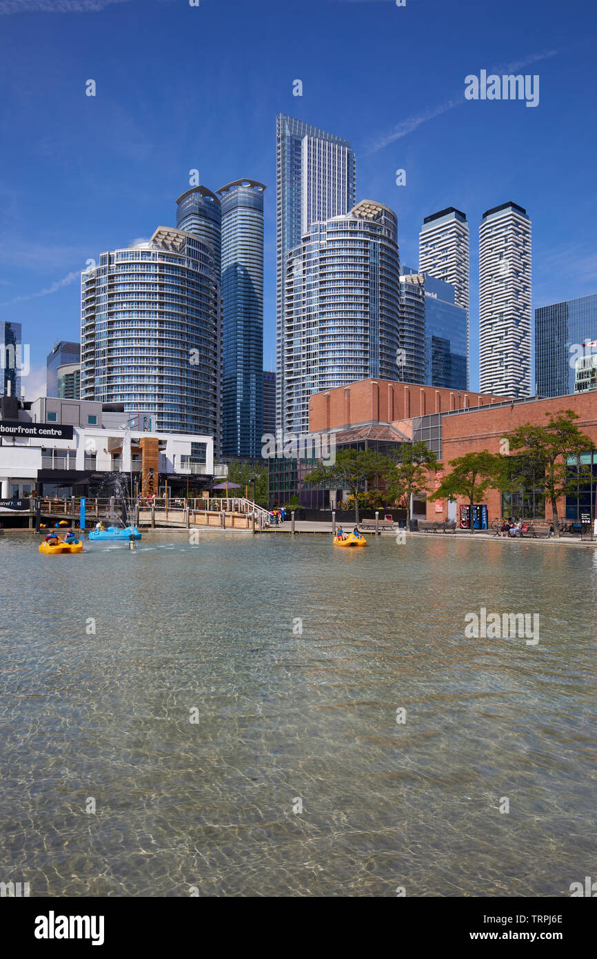 Cityscape of the city in the harbourfront area, Toronto, Canada Stock ...