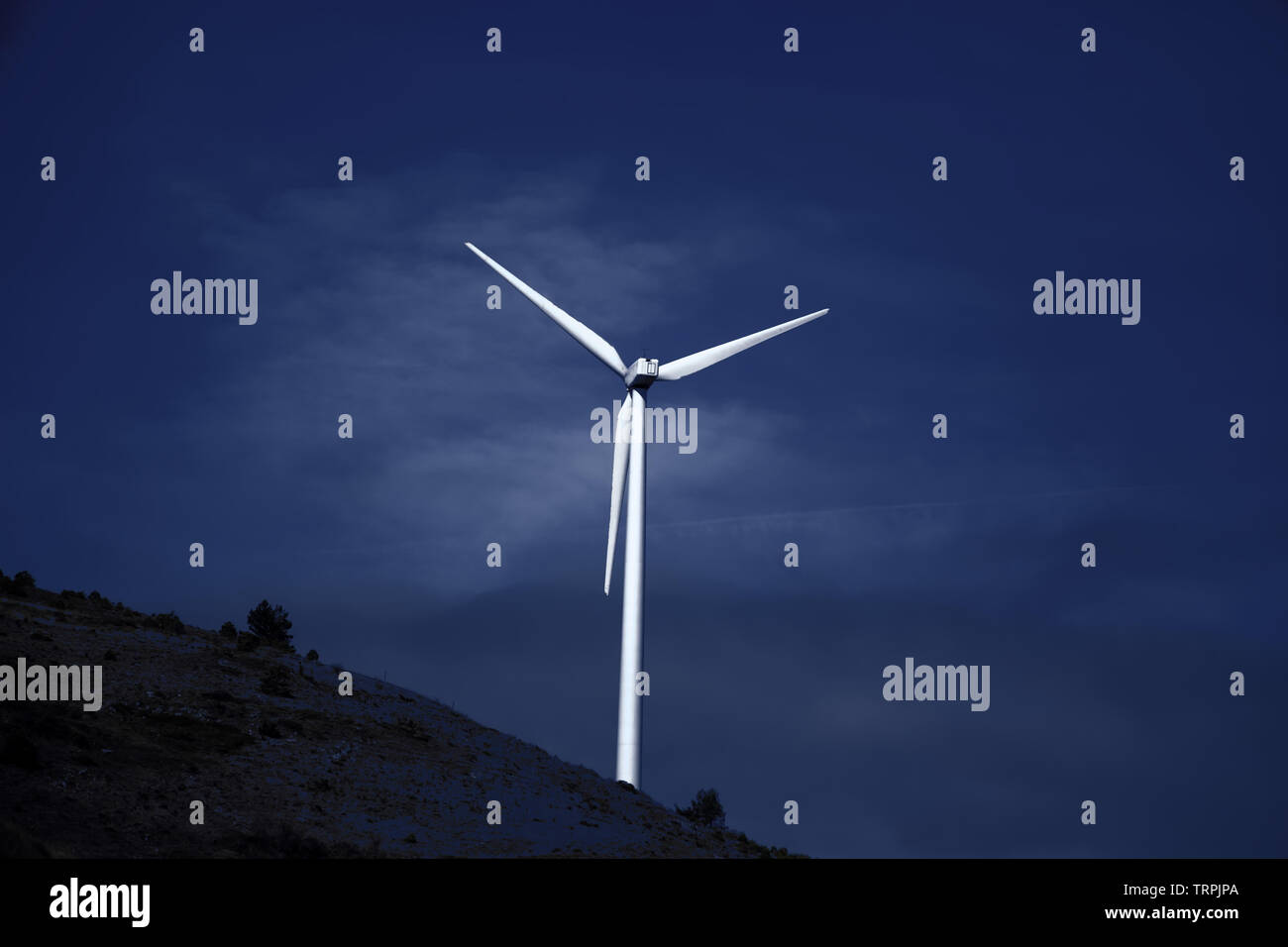 Aeolian electricity, environment and climate change fan Stock Photo - Alamy