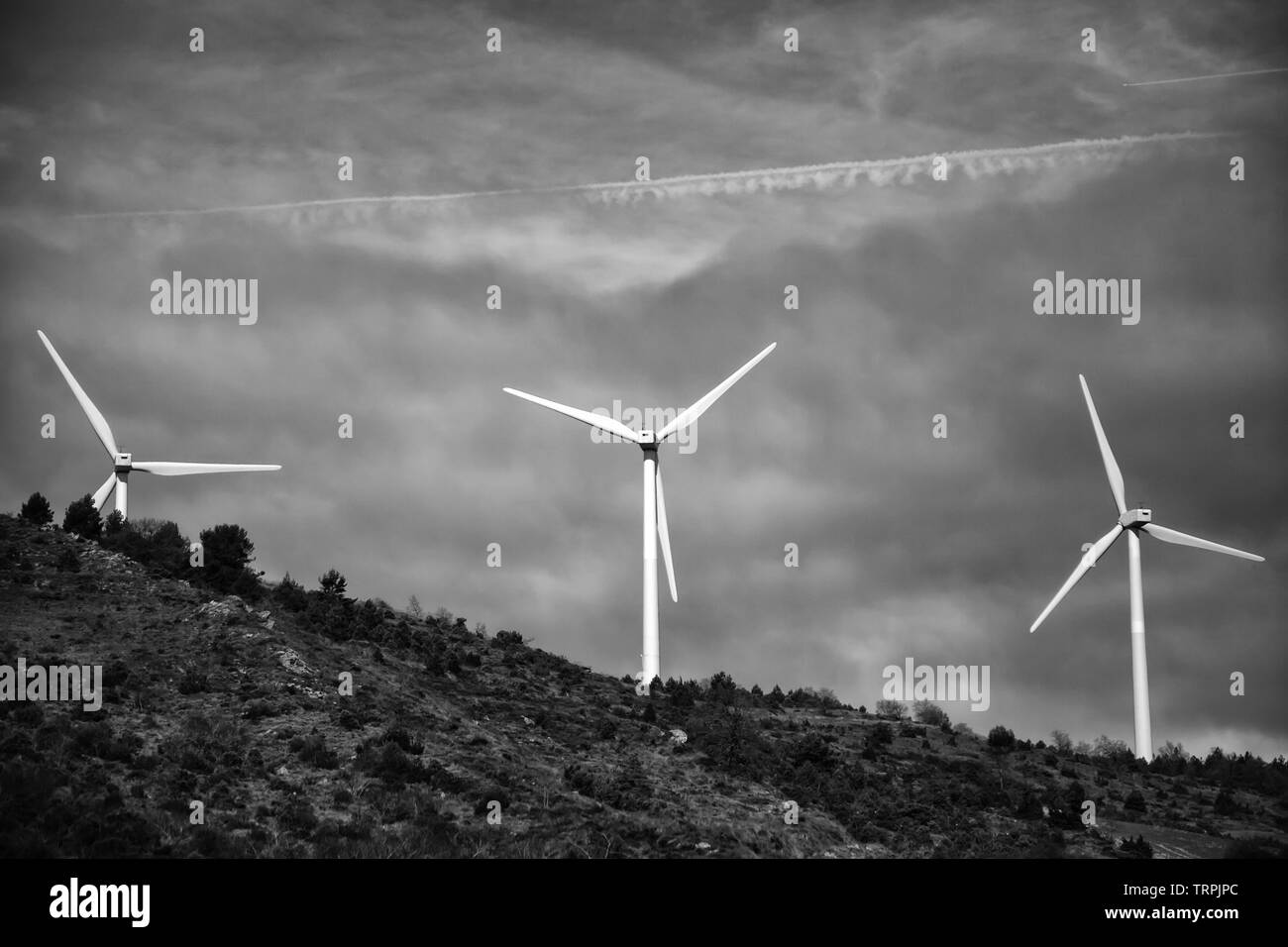 Aeolian electricity, environment and climate change fan Stock Photo - Alamy