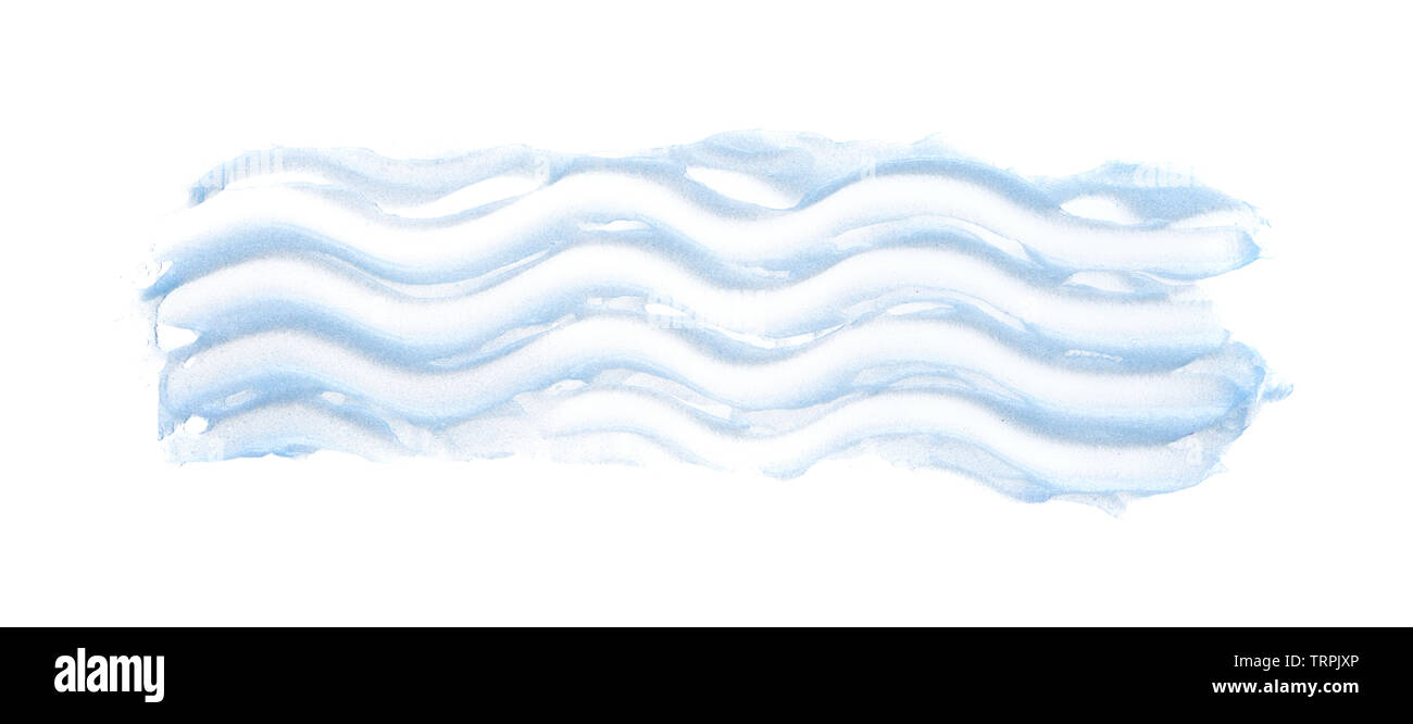 Light blue smear of face cream or lipgloss isolated on white background ...