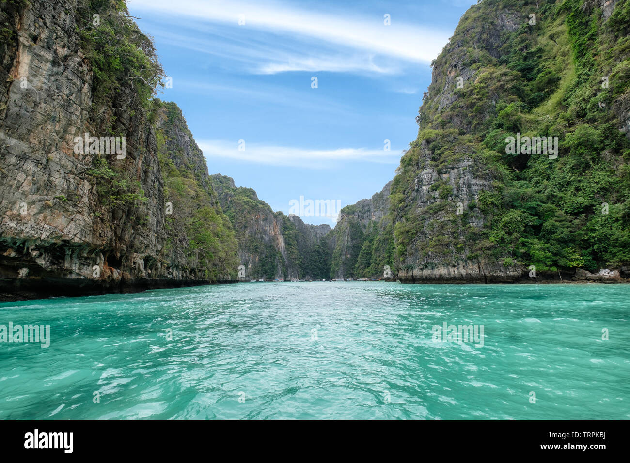 Pileh lagoon cliff limestone beautiful in phi phi leh island Stock ...