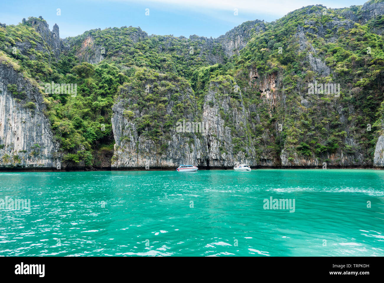 Pileh lagoon cliff limestone beautiful in phi phi leh island Stock ...