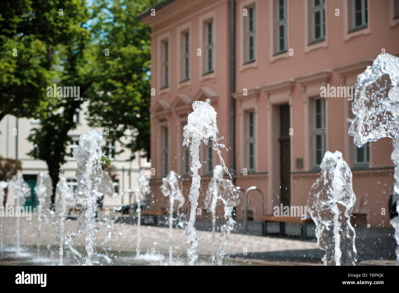 Colored water fountain hi-res stock photography and images - Alamy