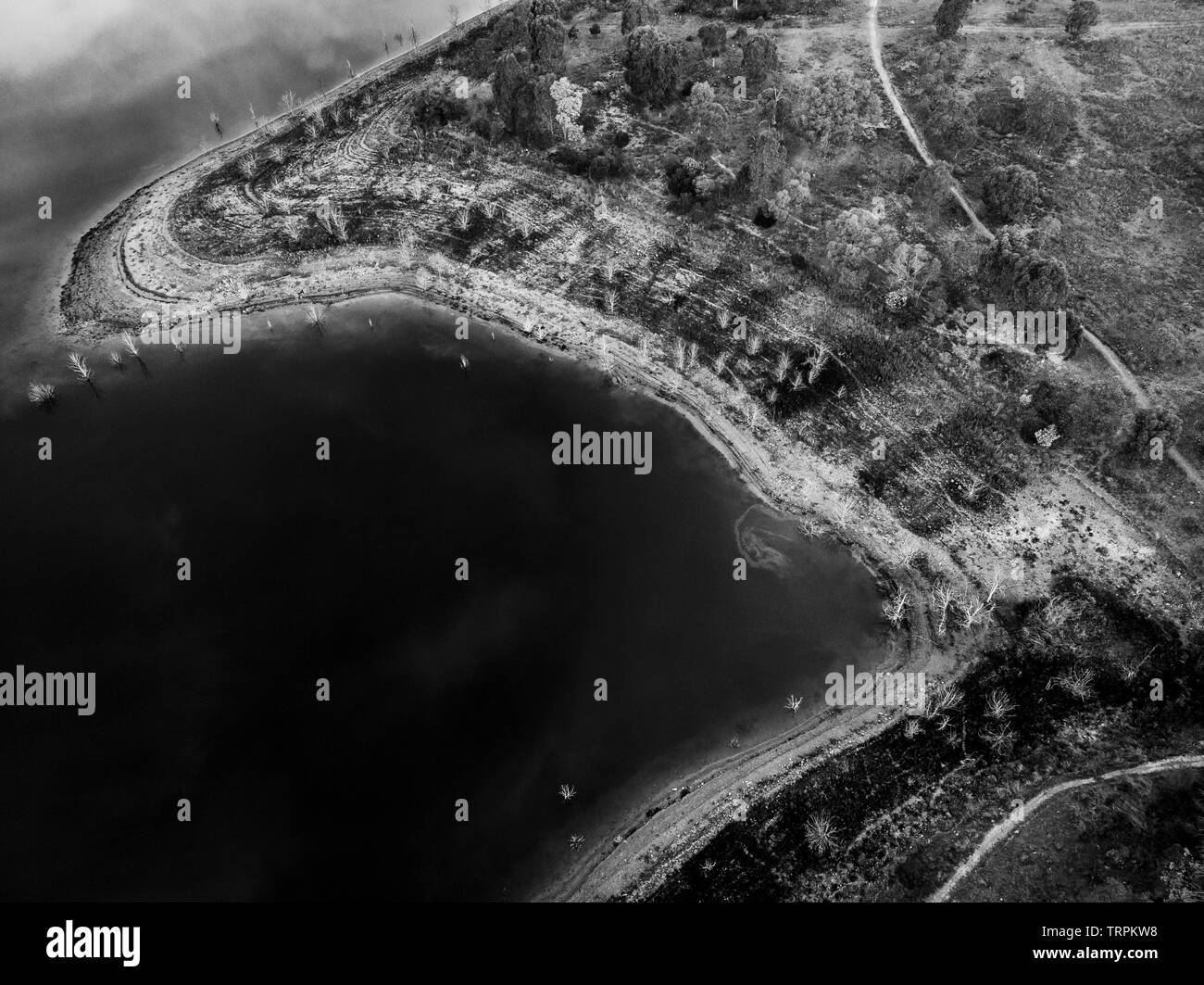 Earth rock dam Black and White Stock Photos & Images - Alamy