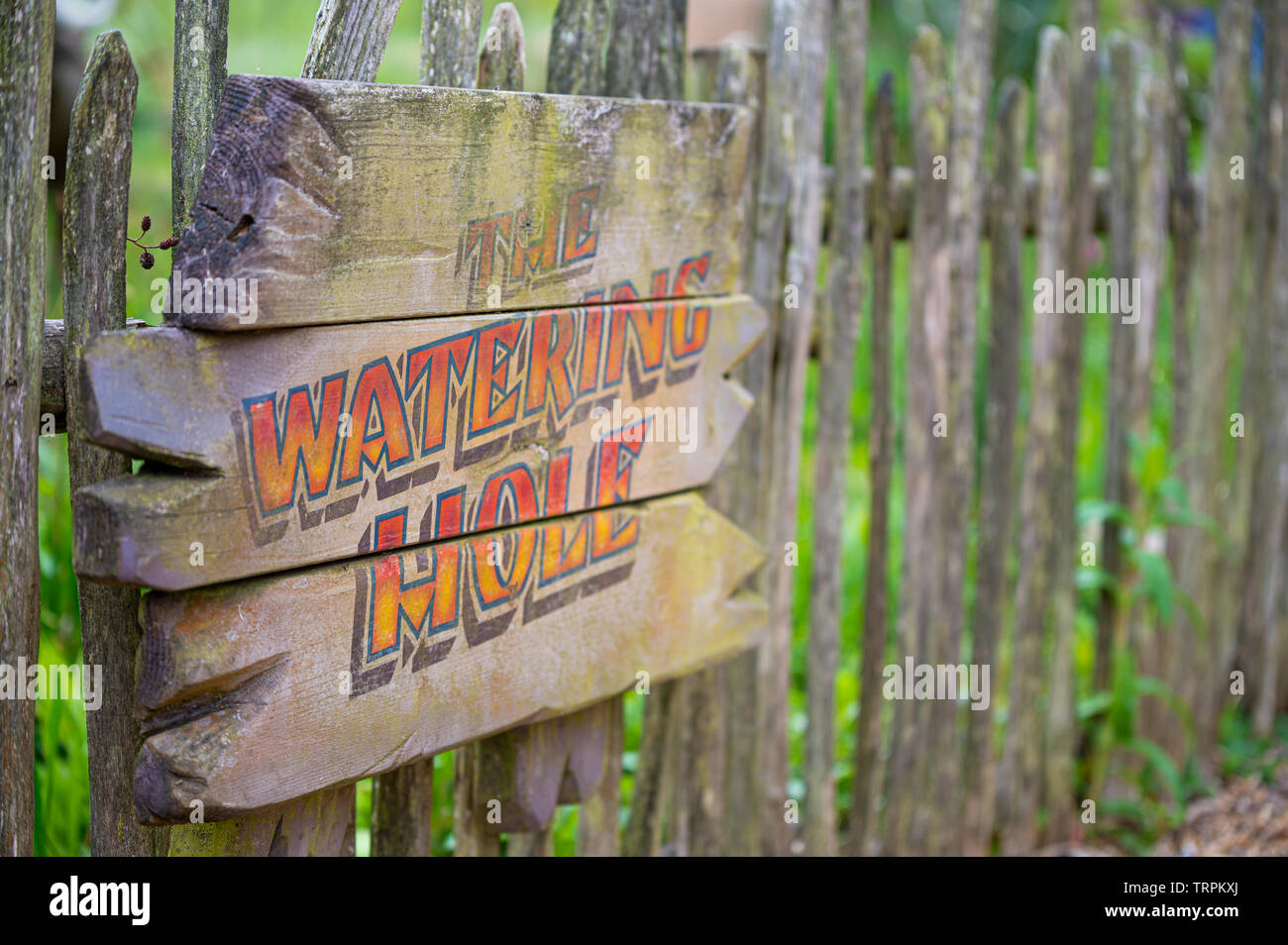 Sign hanging of fence hi-res stock photography and images - Alamy