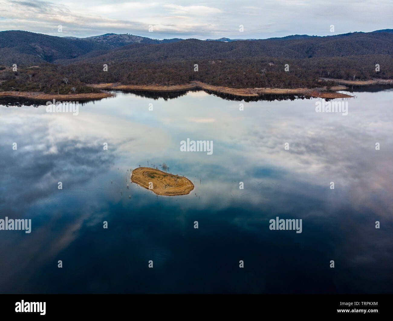 A aerial view of Googong Dam and lake Stock Photo - Alamy