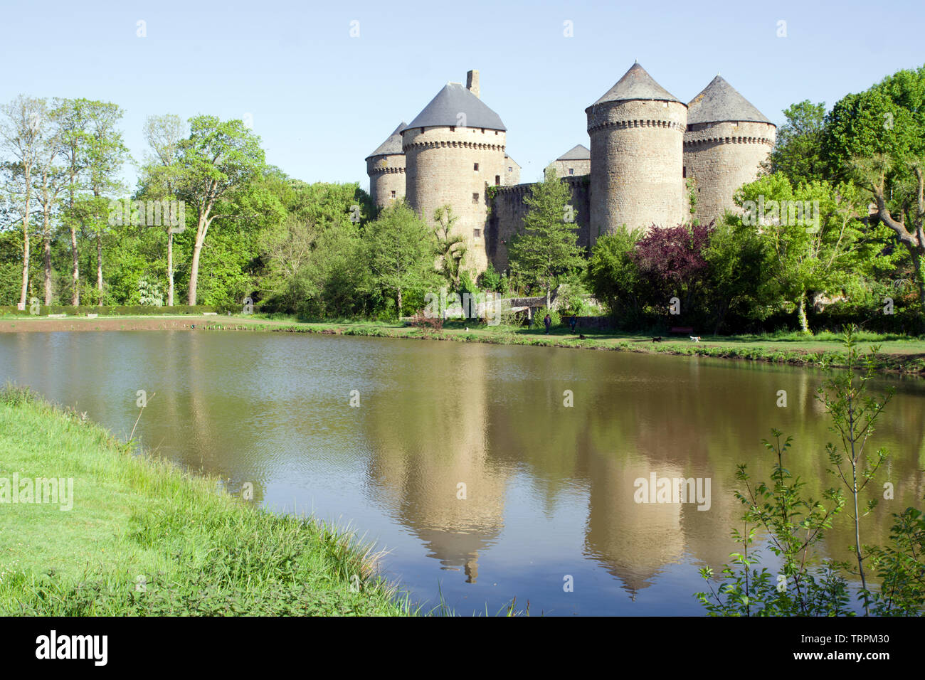 Lassay les Chateaux castle Stock Photo - Alamy