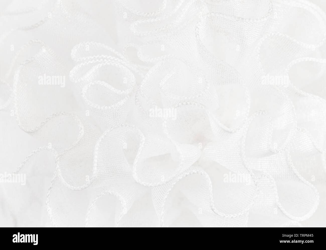 Closeup of white fabric frills for background Stock Photo - Alamy