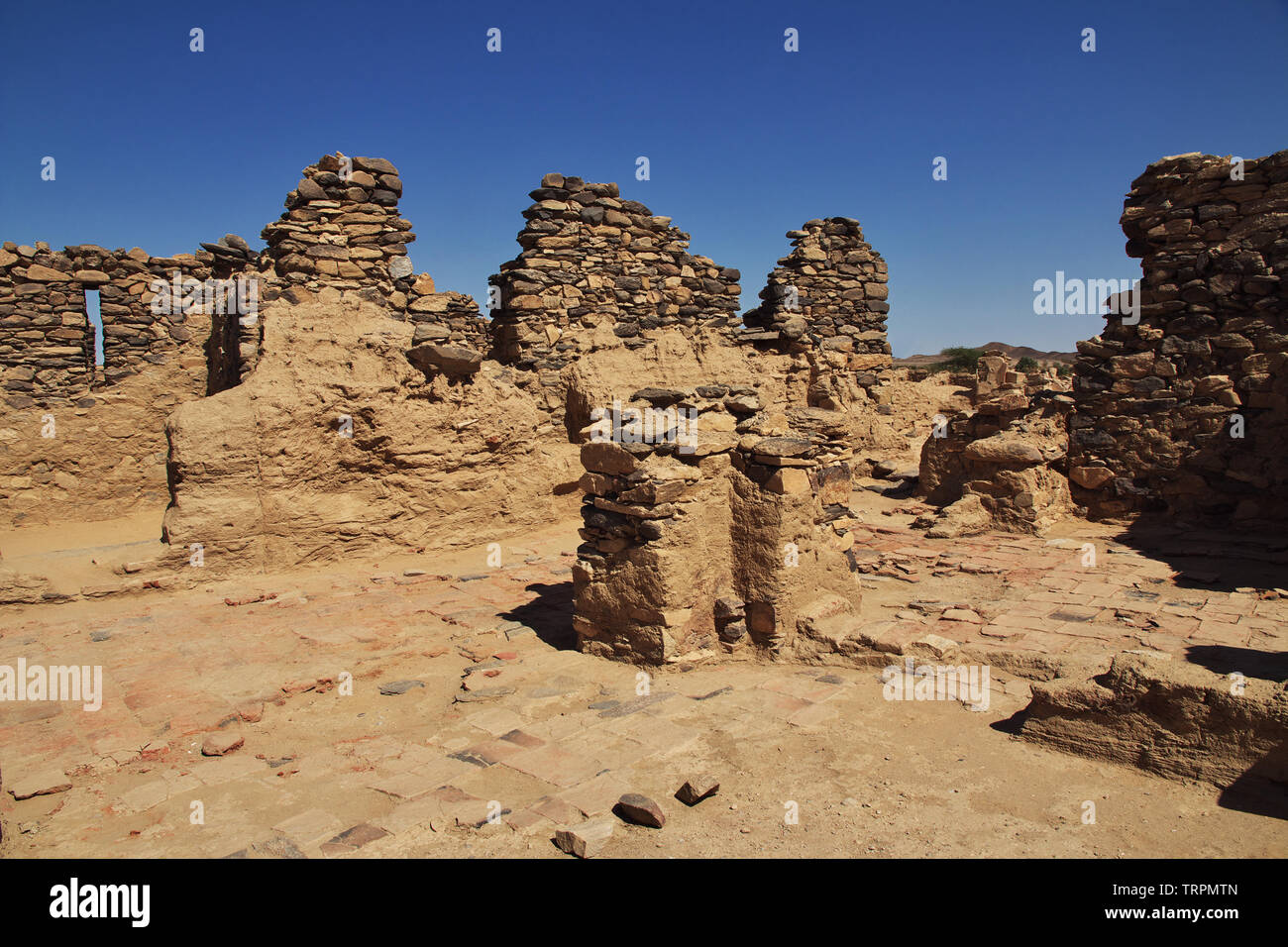 The ruins of the ancient monastery of Ghazali, Sudan, Africa Stock ...