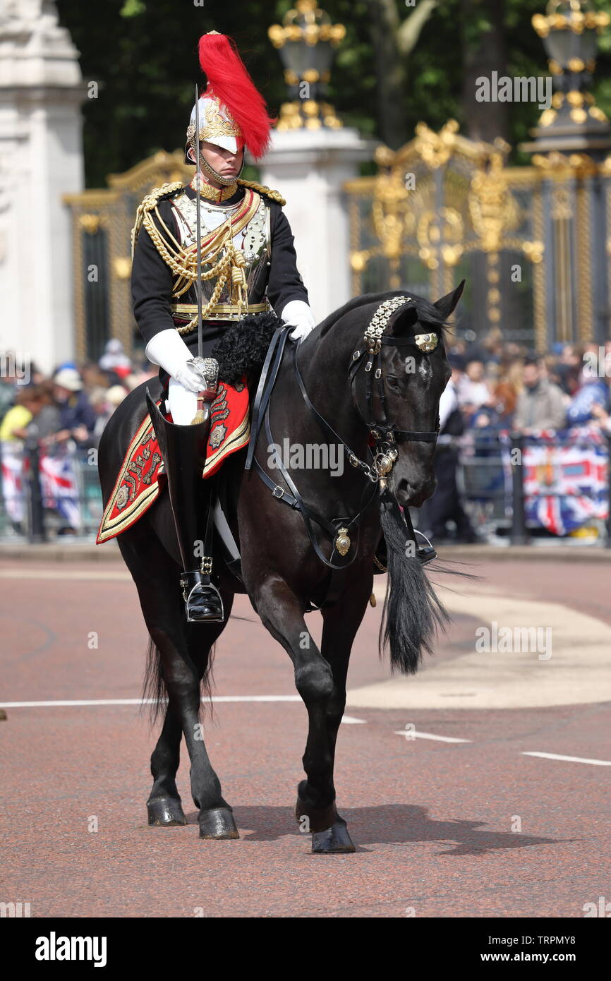 Trooping the Colour parade 2019 in London, UK. Queen's 93rd birthday ...