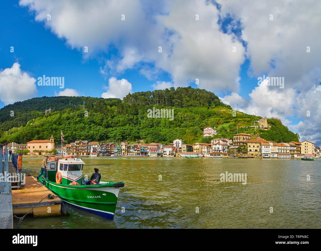 Pasajes de San Juan (Pasai Donibane), Spain - June 5, 2019. Fishing ...