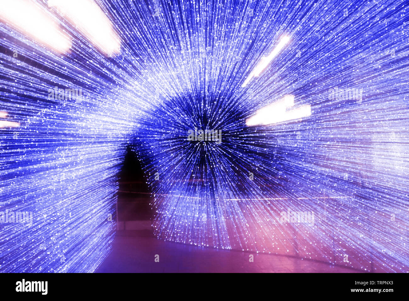 Blue light stream soft background Stock Photo - Alamy