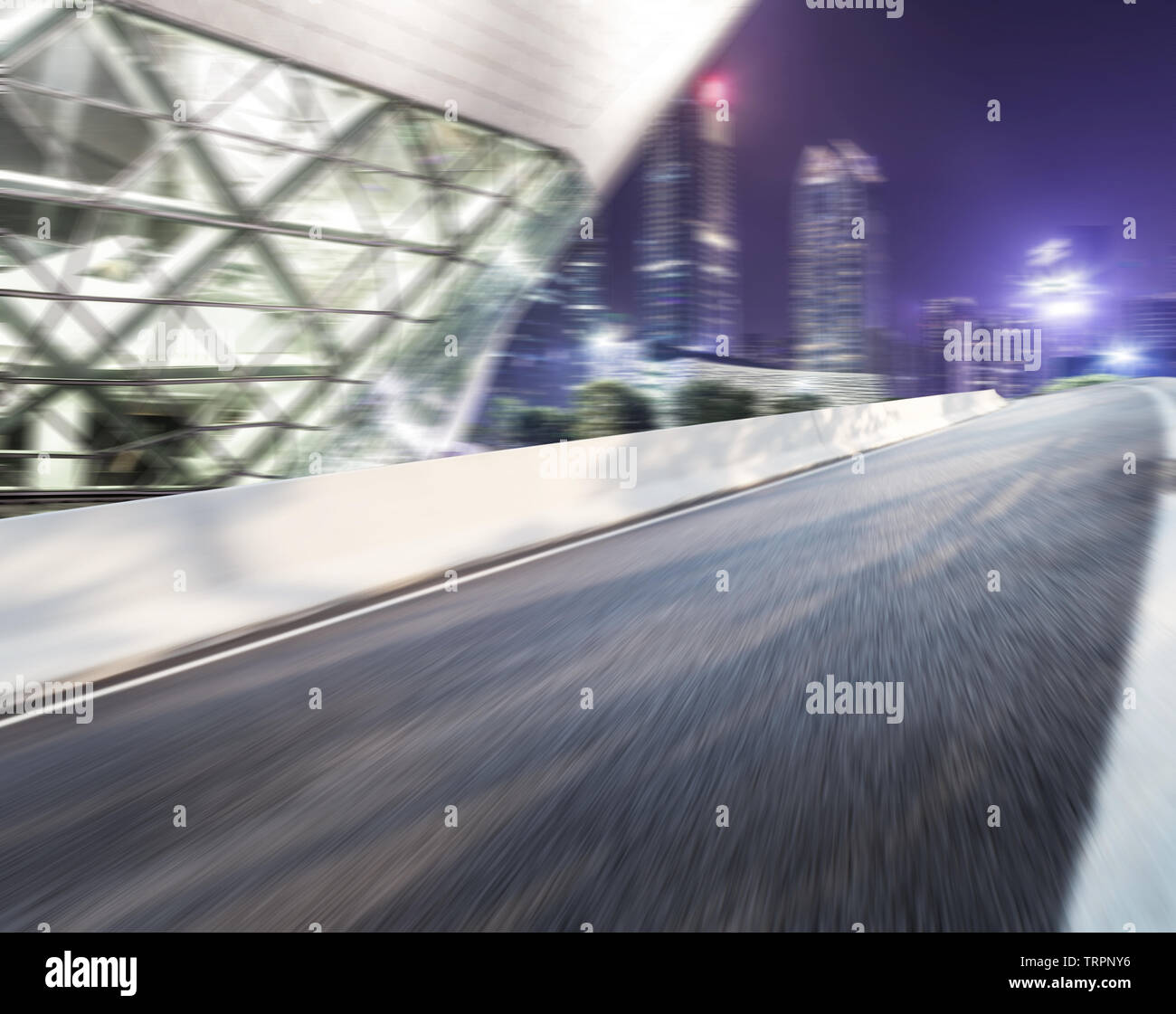 Car-free Highway in Zhujiang New City, Guangzhou City, China Stock ...