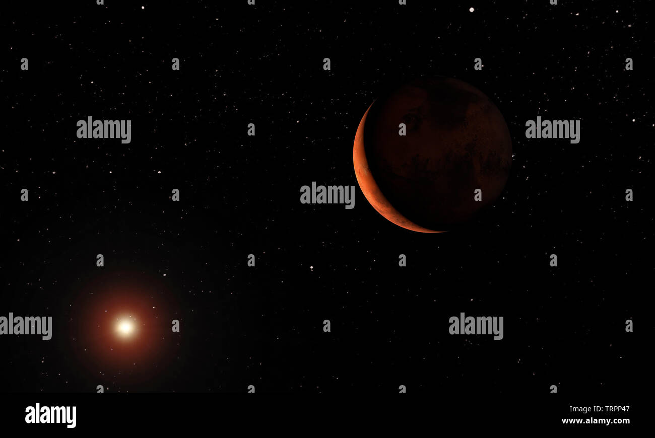 Mars. Astronomy and science concept. Space theme. 3d Illustration Stock ...