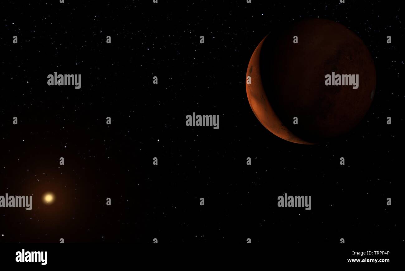 Mars. Astronomy and science concept. Space theme. 3d Illustration Stock ...