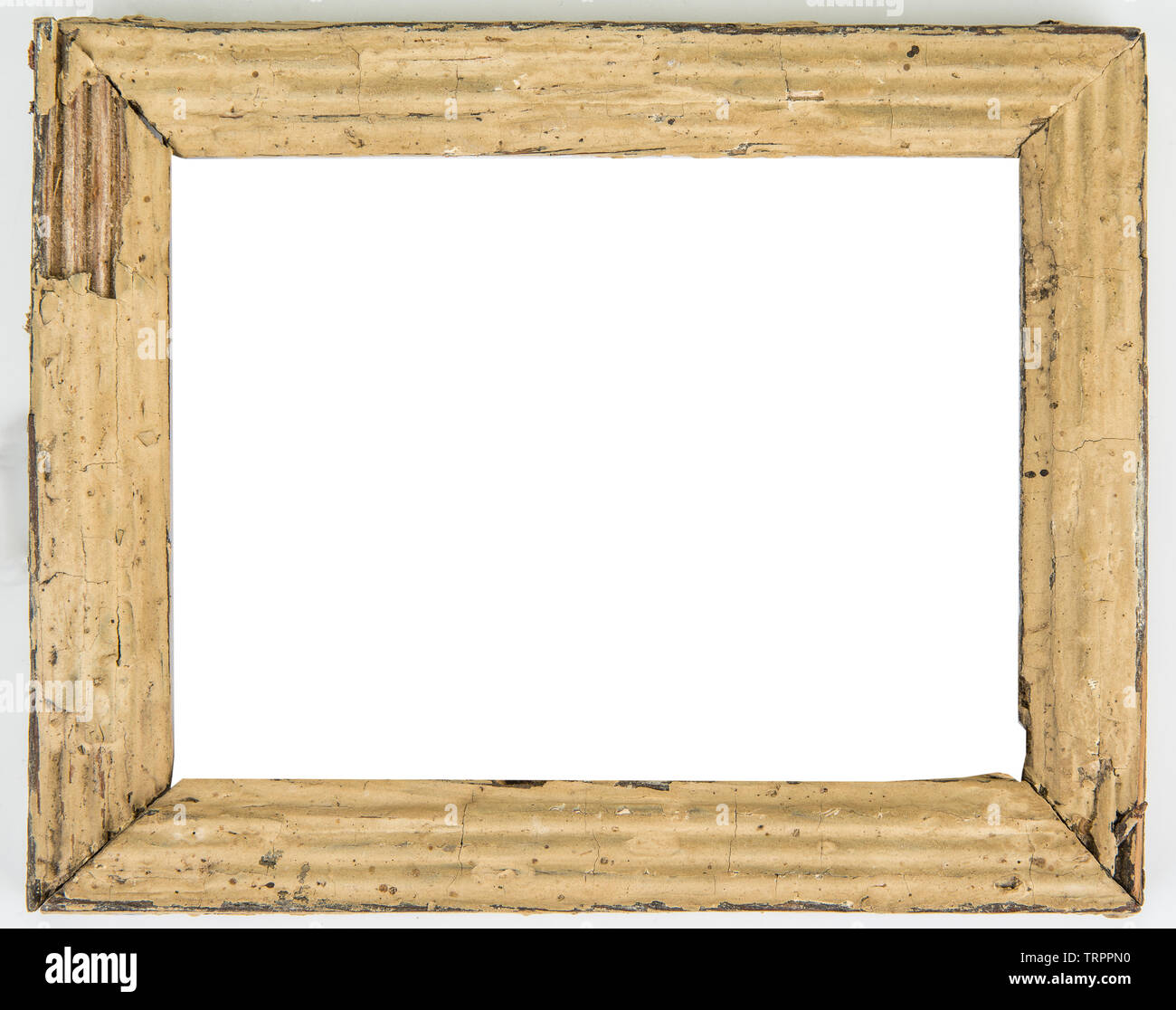 Old vintage rotten empty frame on a white Stock Photo - Alamy