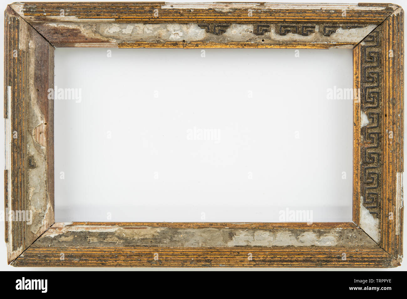 Old vintage rotten empty frame on a white Stock Photo - Alamy