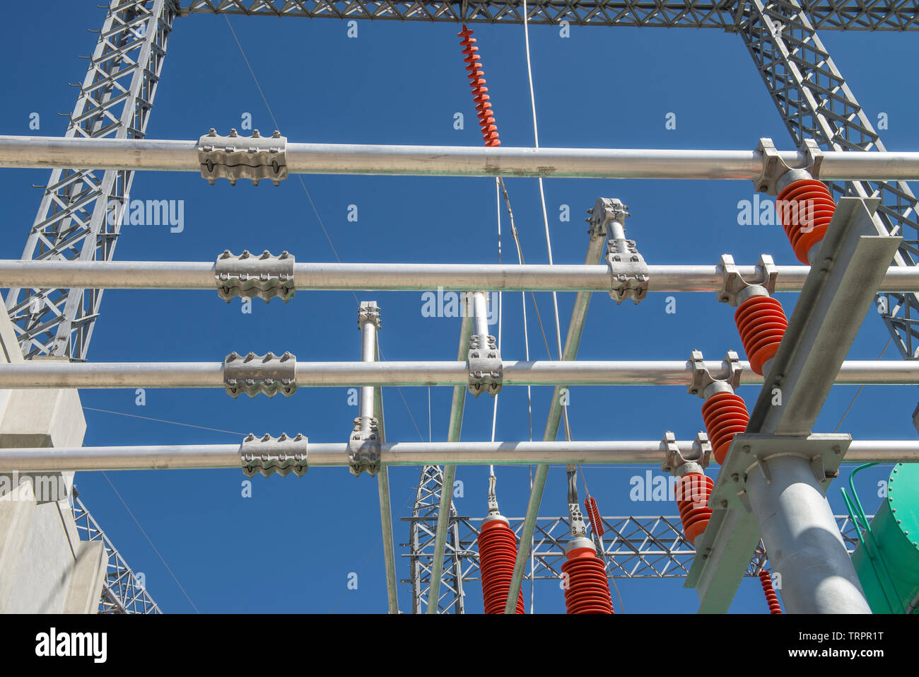 Electric power substation and disconnecting switch Stock Photo - Alamy