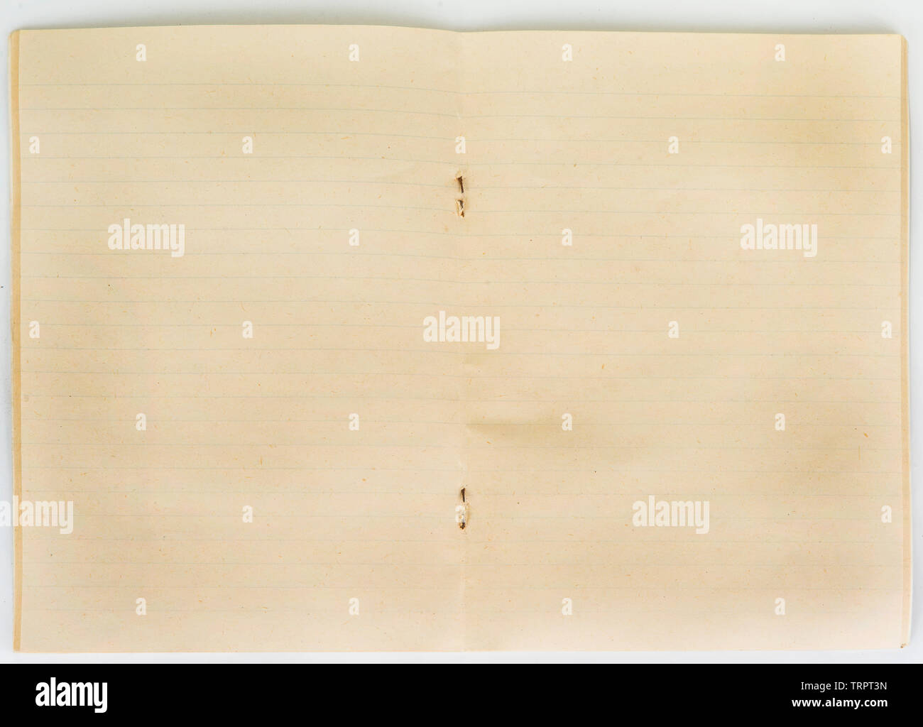 Vintage open notebook with square pages. Graf notepad Stock Photo - Alamy